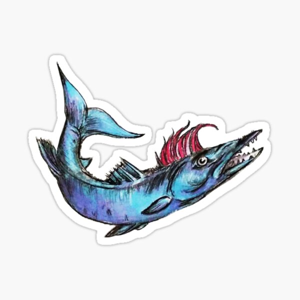"Ooooh, Barracuda " Sticker for Sale by VideoUnit12 | Redbubble