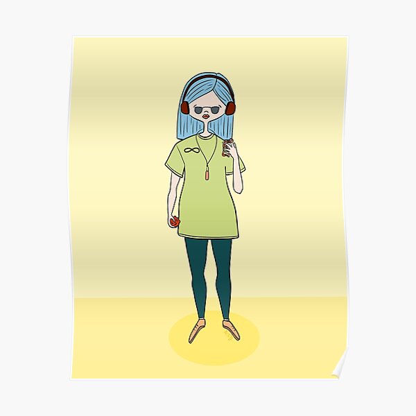 "Cute Autistic Girl (yellow)" Poster for Sale by misslovelymess | Redbubble