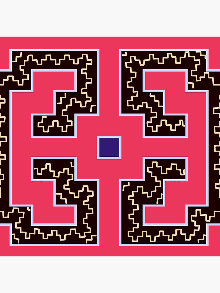 "Shipibo Conibo Red Peru Jungle Pattern Tribal Design" Sticker for Sale ...