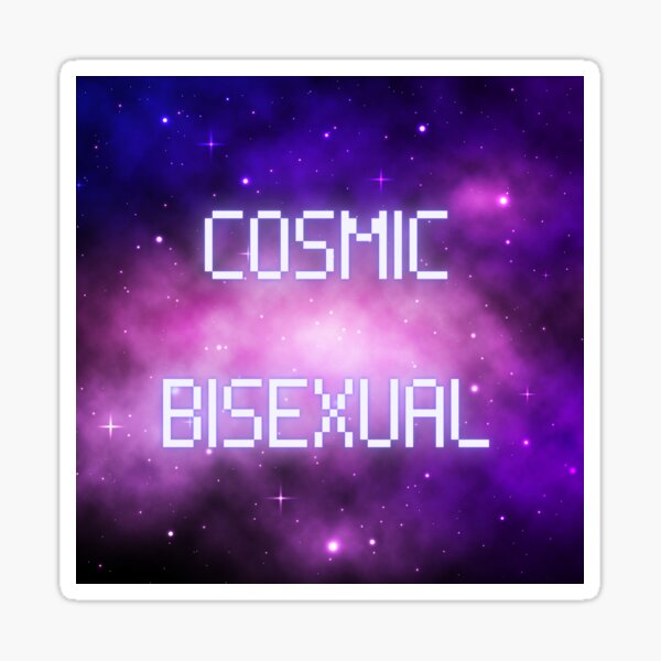 "COSMIC BISEXUAL Queer Pride Sticker Space Themed" Sticker for Sale by ...