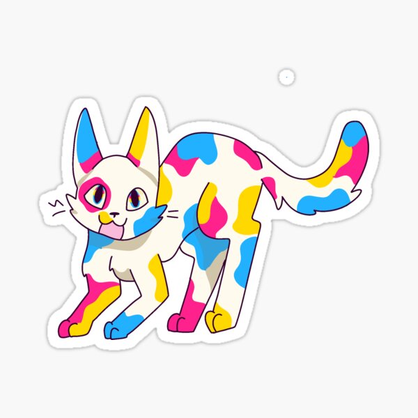 "Candy Cat" Sticker for Sale by DesertPaint | Redbubble
