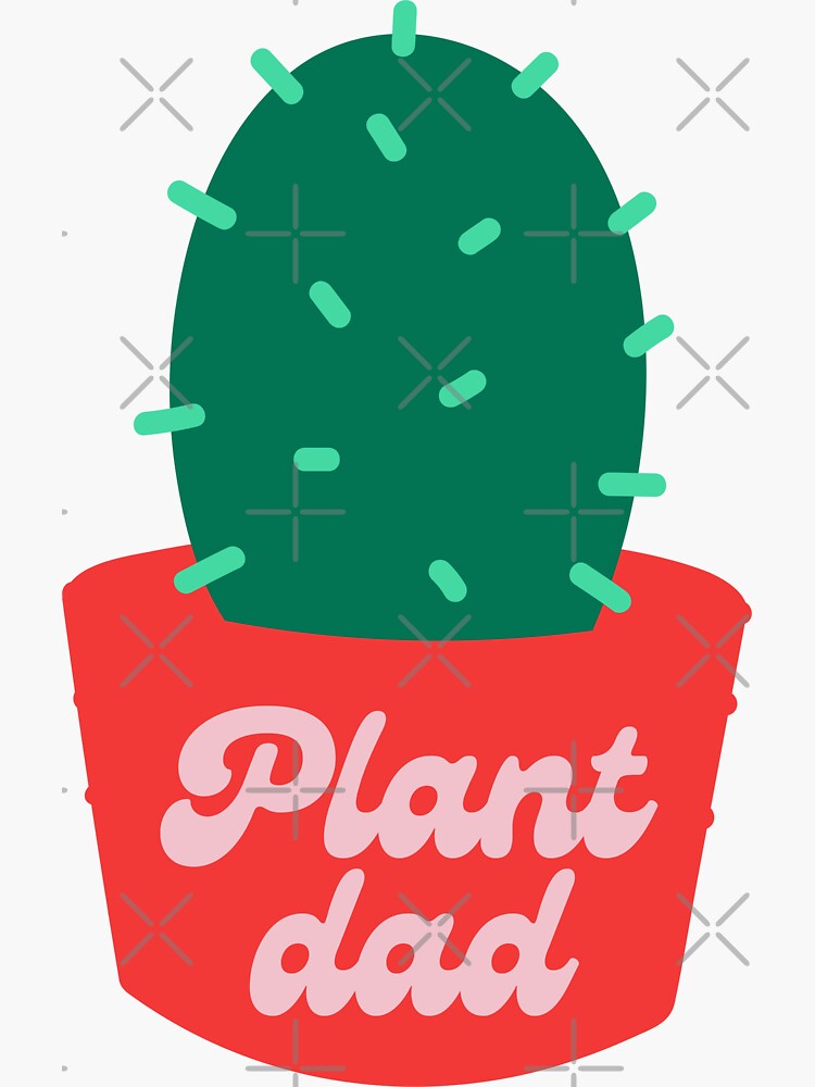 "Plant Dad" Sticker for Sale by groovyfolk | Redbubble