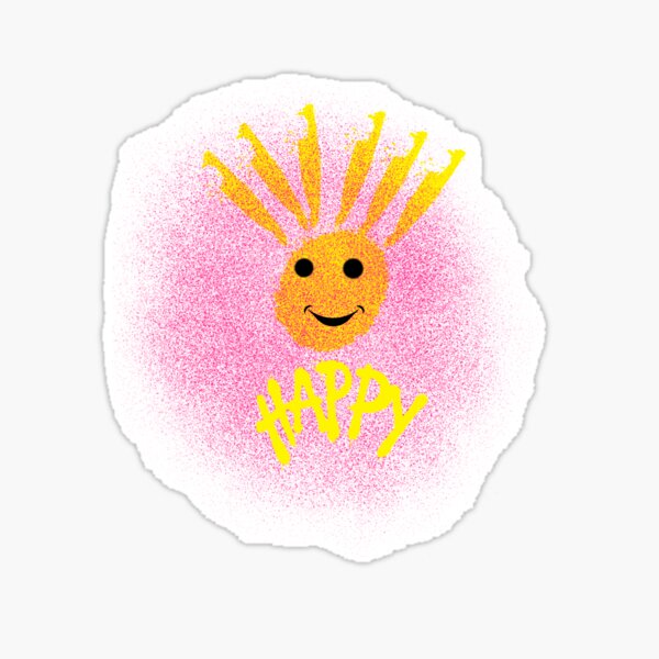"happy face:)" Sticker for Sale by sebastiano01 | Redbubble