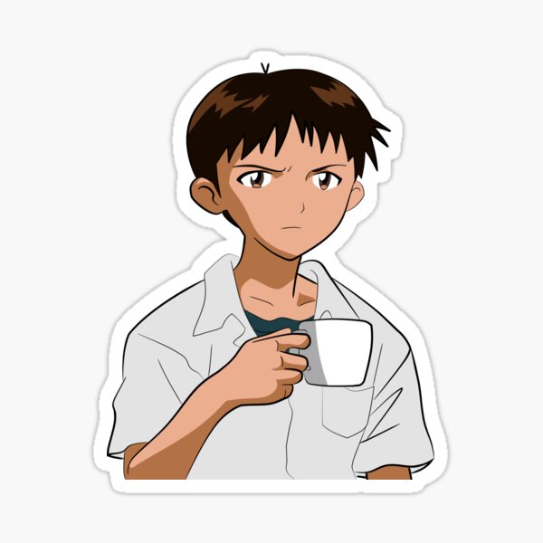 "Shinji Ikari" Sticker for Sale by Rinkeii | Redbubble