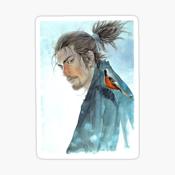 "Miyamoto Musashi Vagabond" Sticker for Sale by omnilock | Redbubble