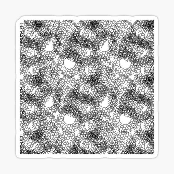 "Technical lace" Sticker for Sale by PeekTwice | Redbubble