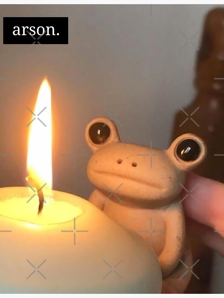 "HQ Arson Evil Sad Frog Meme" Art Print for Sale by fomodesigns | Redbubble