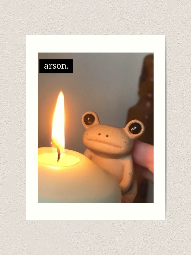 "HD Arson Evil Sad Frog Face Meme" Art Print for Sale by fomodesigns ...
