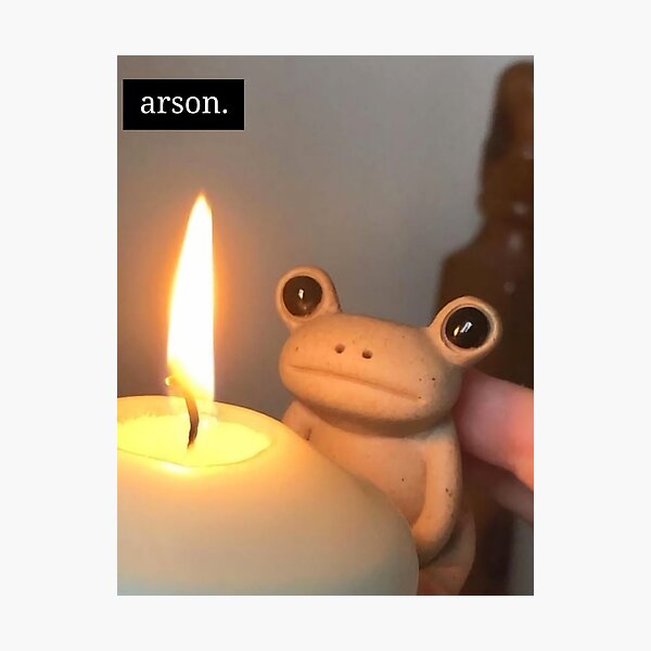 "HD Arson Evil Sad Frog Face Meme" Photographic Print for Sale by fomodesigns | Redbubble