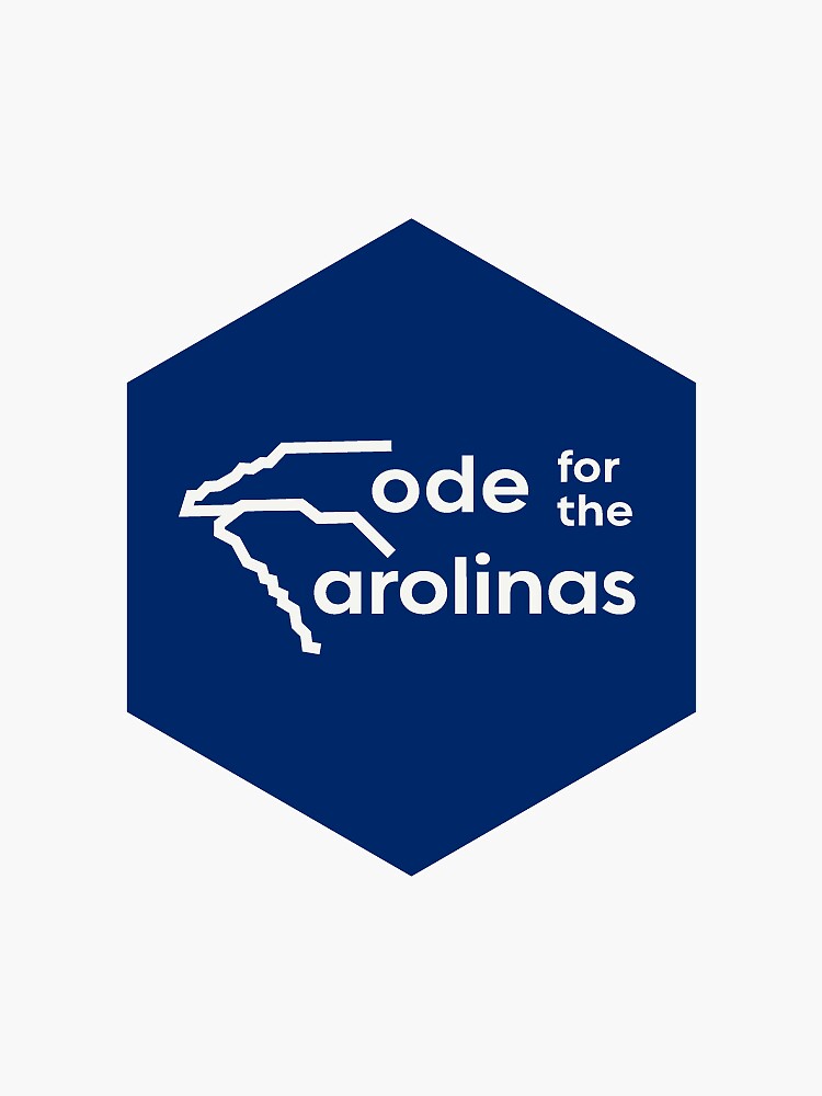 "Code for the Carolinas Logo" Sticker for Sale by Code for the Carolinas | Redbubble
