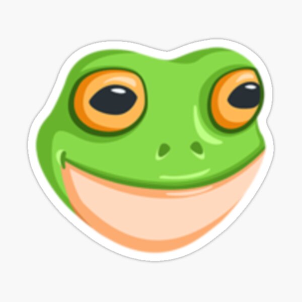 "Frog emoji" Sticker by ysshana | Redbubble