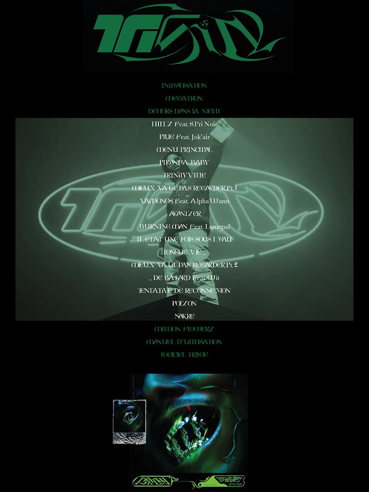 "AFFICHE LAYLOW TRINITY RAP" Sticker for Sale by FlorianLecoq | Redbubble