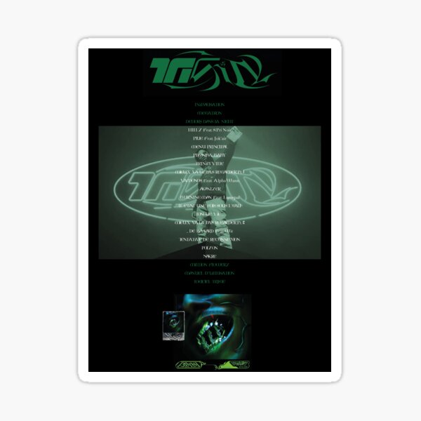 "AFFICHE LAYLOW TRINITY RAP" Sticker for Sale by FlorianLecoq | Redbubble