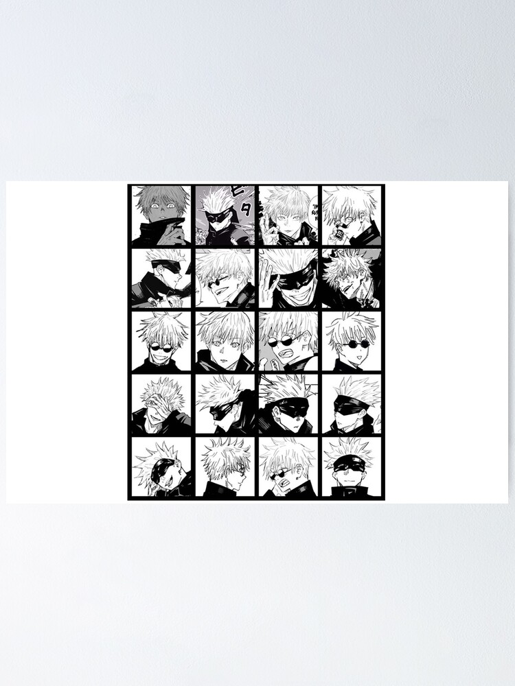 "gojo saturo manga collage" Poster for Sale by AestheticHaley | Redbubble