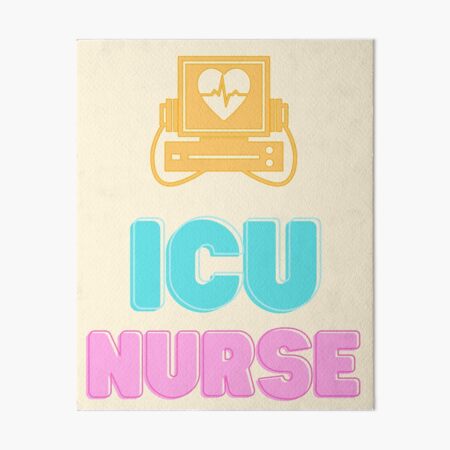 "ICU nurse with defibrillator and vitals monitor drawing" Art Board ...