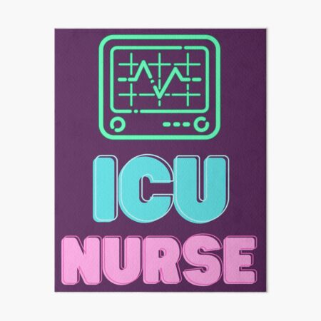 "ICU nurse with vitals monitor with EKG drawing" Art Board Print by ...