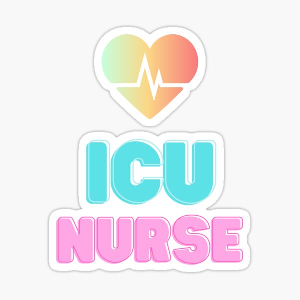 "ICU nurse with a beautiful heart with EKG drawing" Sticker for Sale by ...