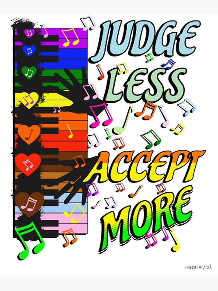 "Pride Month Judge Less Accept More Inspirational Quote LGBTQ" Poster ...