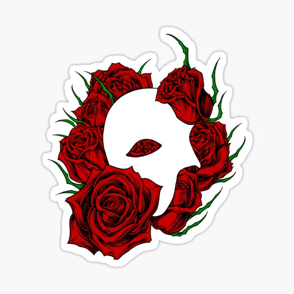 "Mask of the Phantom" Sticker for Sale by heathendesigns | Redbubble