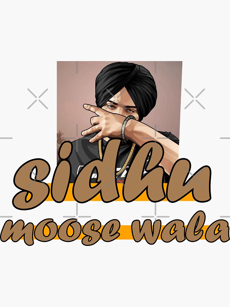 "sidhu moose wala Vector art t-shirt" Sticker for Sale by mhmd trika ...