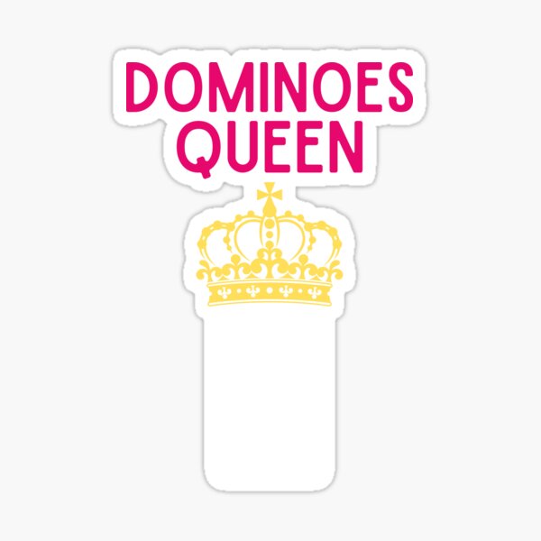 "Dominoes Queen Funny Domino Player Gift Queen Of Dominoes" Sticker by ...