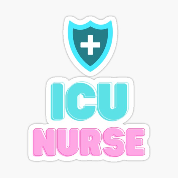 "ICU nurse with a medical cross in a shield" Sticker for Sale by ...