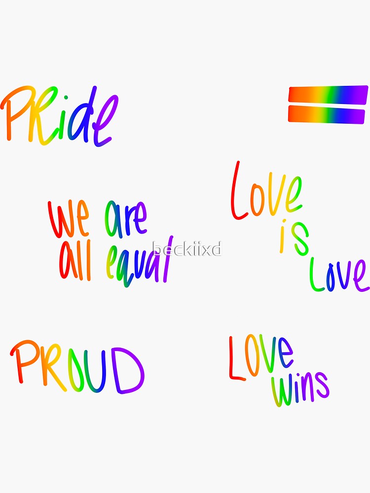 "Pride Sticker Pack - Pride Collection" Sticker by beckiixd | Redbubble