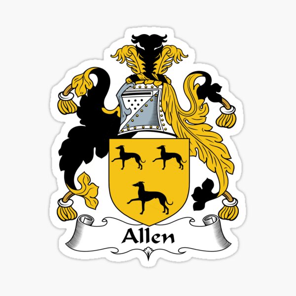 "Allen " Sticker for Sale by HaroldHeraldry | Redbubble