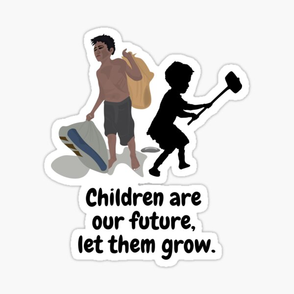 "The World Day Against Child Labour." Sticker for Sale by Naadiyaa ...