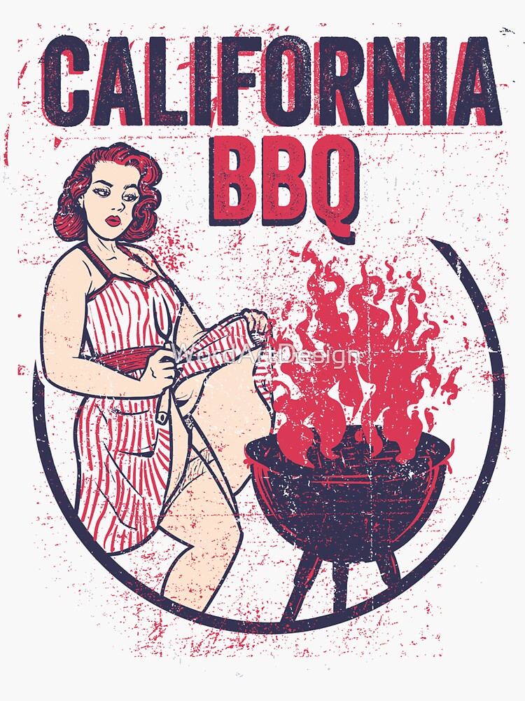 "California BBQ" Sticker for Sale by WordArtDesign | Redbubble