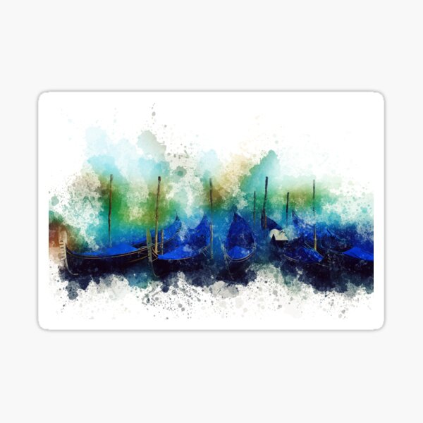 "Watercolor gondola" Sticker by cgarphotos | Redbubble