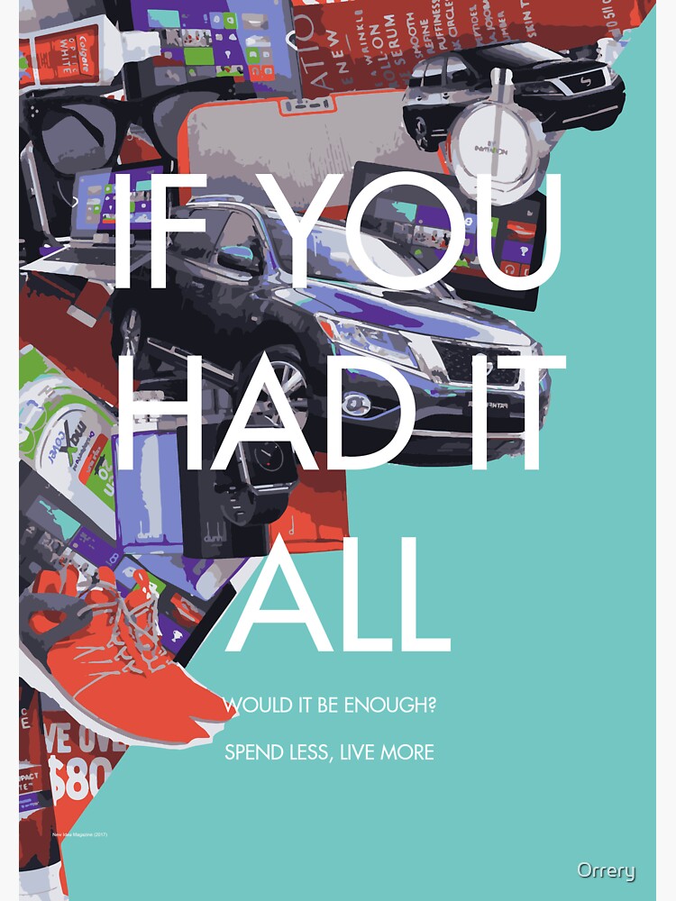 "Materialism" Sticker for Sale by Orrery | Redbubble