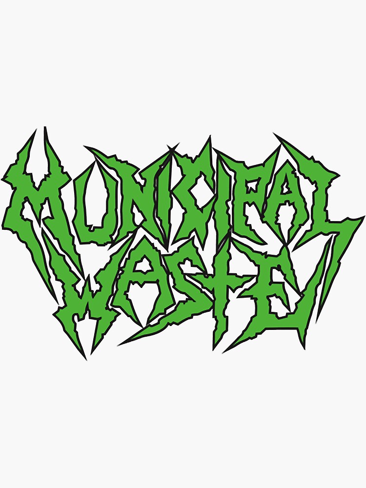 "Municipal Waste Logo" Sticker for Sale by othballard | Redbubble