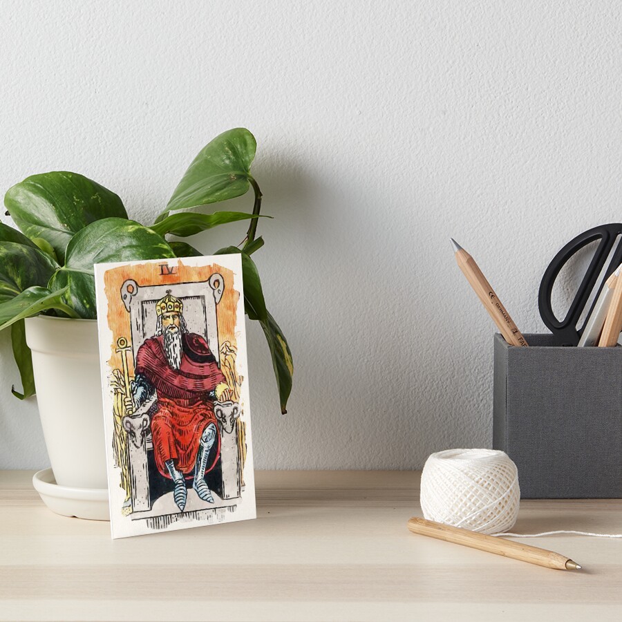 "The Emperor Major Arcana Rider-Waite-Smith Tarot Card Watercolor ...