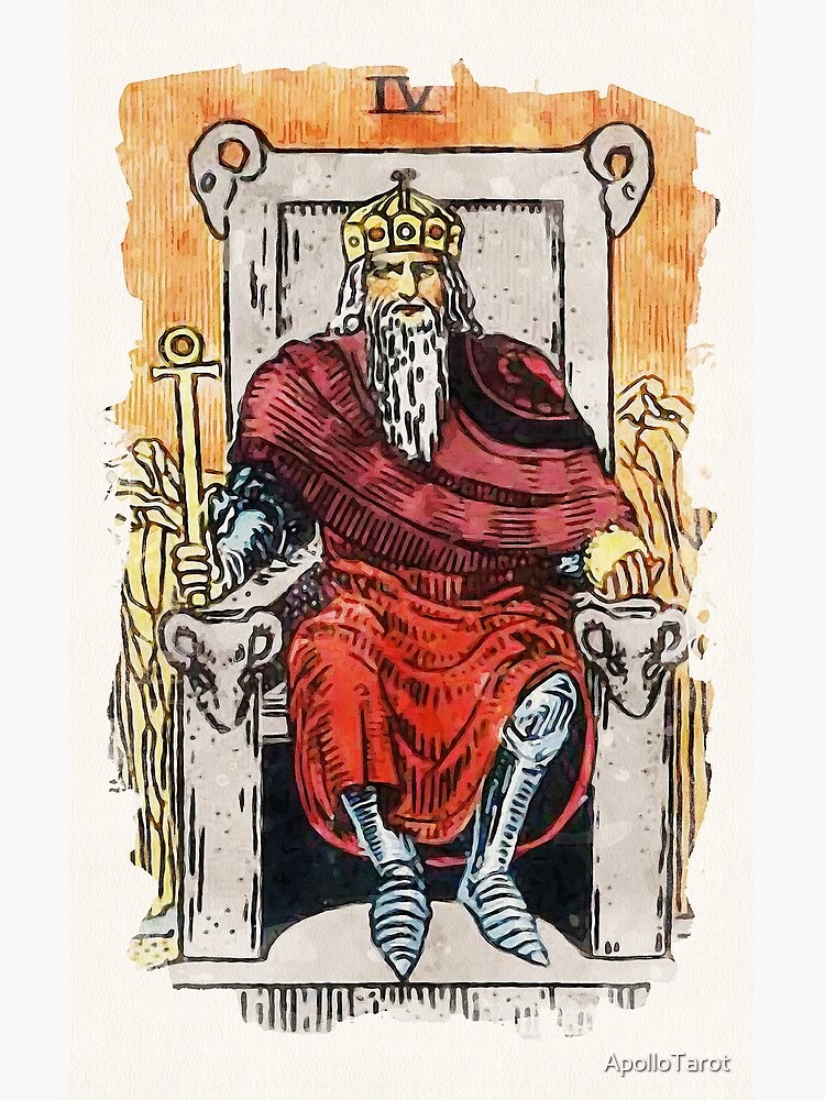 "The Emperor Major Arcana Rider-Waite-Smith Tarot Card Watercolor ...