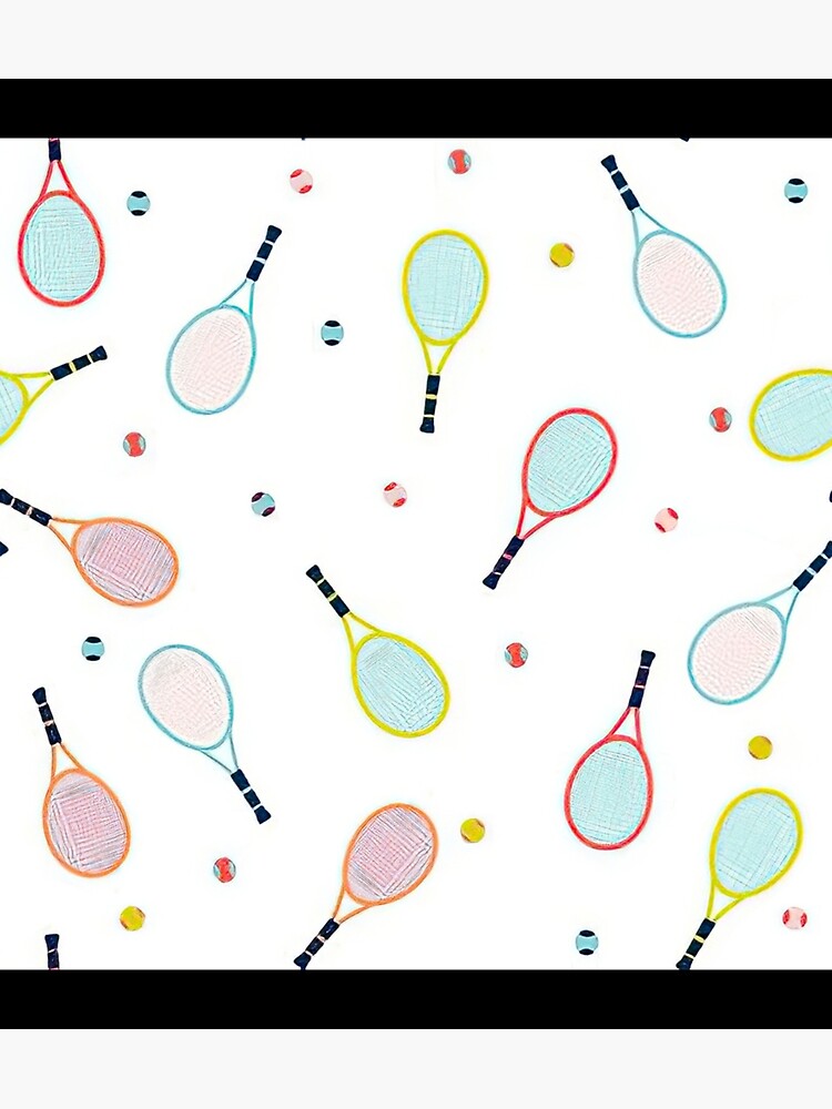 "Style Design With Racket And Tennis Ball Sticker" Poster for Sale by ...