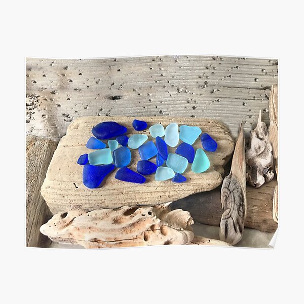 "Blue Seaglass ~ Sea Glass" Poster for Sale by lesliemac713 | Redbubble
