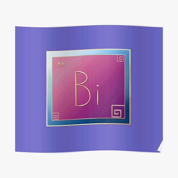 "Bismuth (Bi)" Poster for Sale by cerulean-secret | Redbubble