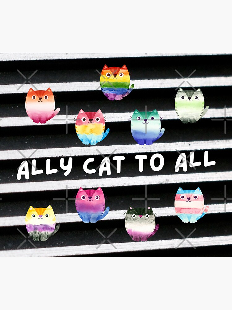 "Ally Cat To All" Sticker for Sale by Tziora | Redbubble