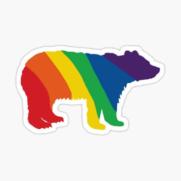 "Rainbow Bear" Sticker for Sale by unhingedheather | Redbubble