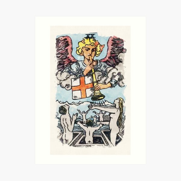 "Judgement Major Arcana Rider-Waite-Smith Tarot Card Watercolor ...