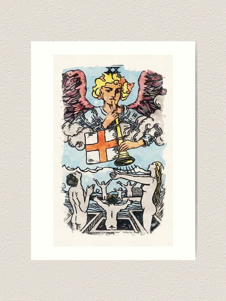 "Judgement Major Arcana Rider-Waite-Smith Tarot Card Watercolor ...