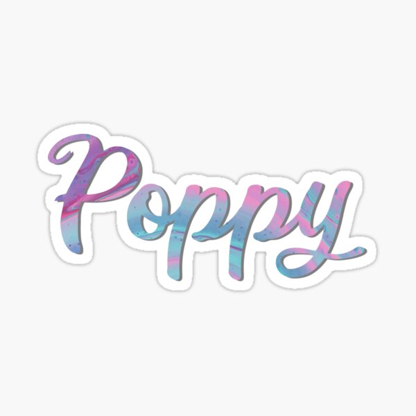 "Poppy Marble Name" Sticker for Sale by Yellowbubbless | Redbubble