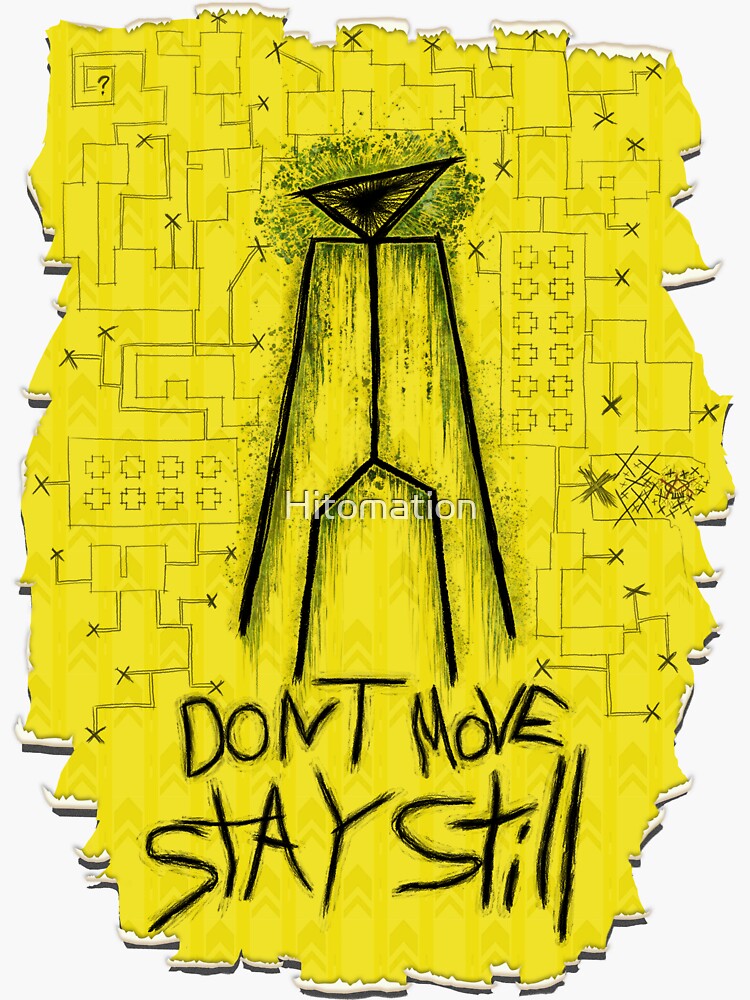 "Backrooms Graffiti (Don't Move, Stay Still)" Sticker for Sale by ...