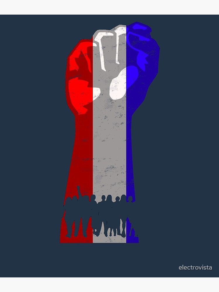 "Resist Fist Red White and Blue " Poster by electrovista | Redbubble