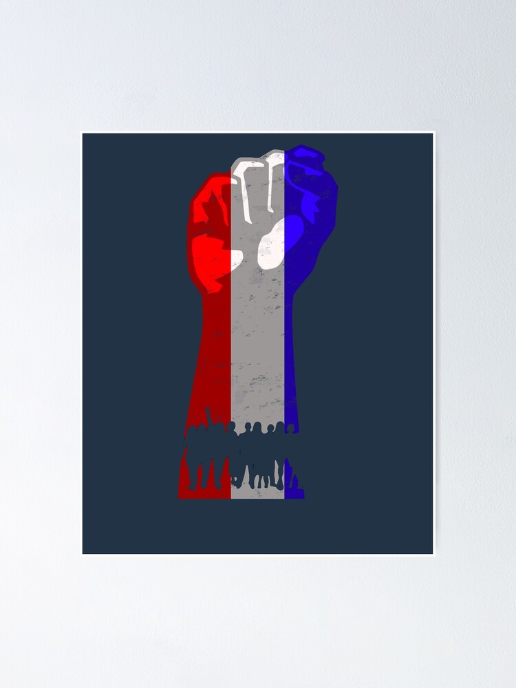 "Resist Fist Red White and Blue " Poster by electrovista | Redbubble