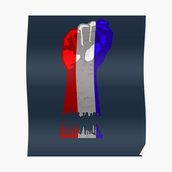 "Resist Fist Red White and Blue " Poster by electrovista | Redbubble