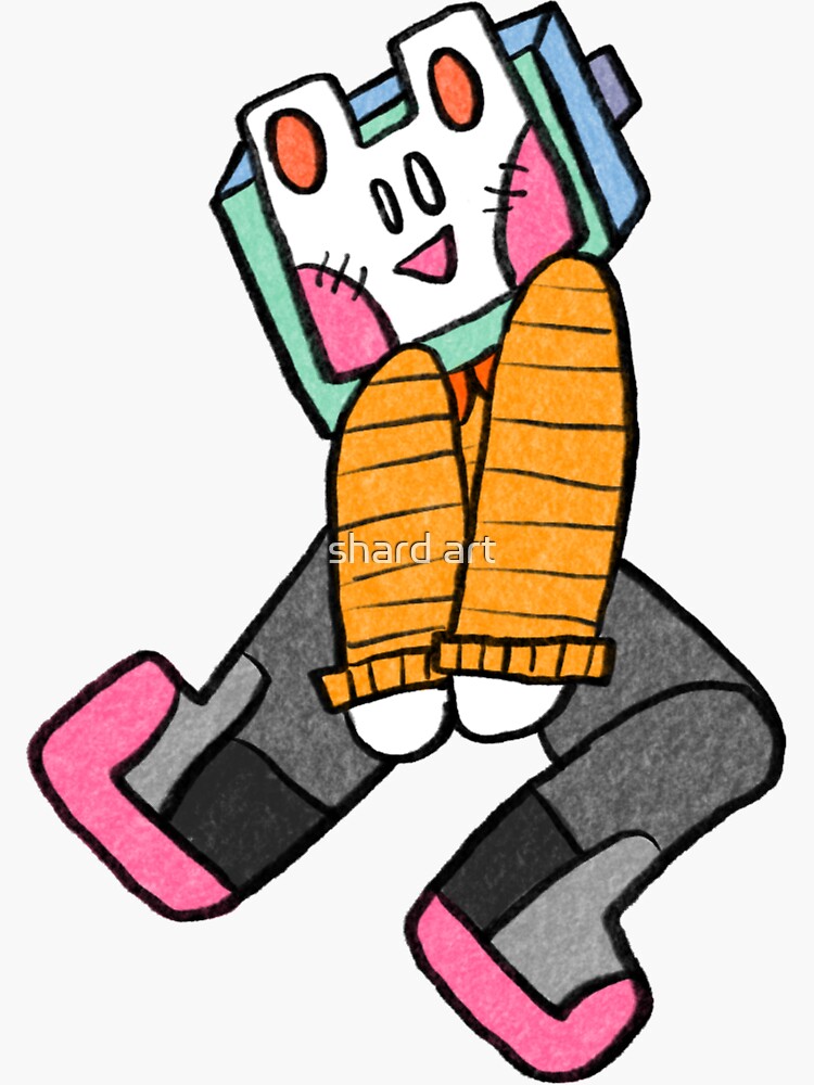 "tv head bunny" Sticker for Sale by dovyxnatsu | Redbubble