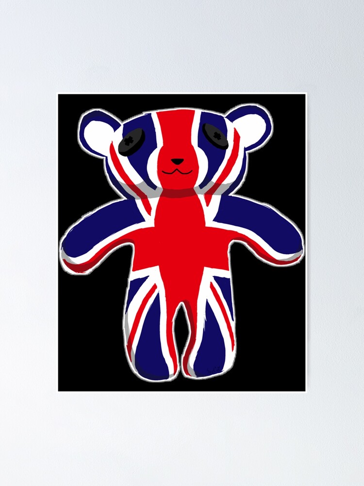 "Union Jack Teddy Bear " Poster for Sale by PhilHarwood | Redbubble