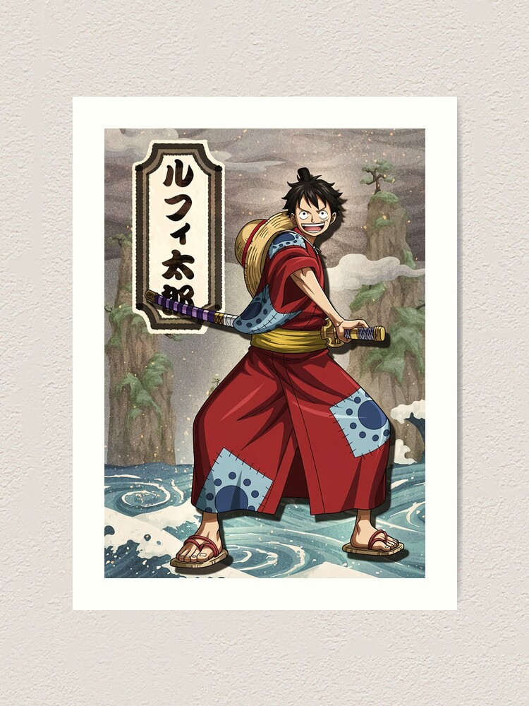 "Luffy wano One piece" Art Print for Sale by AnthonyCoraine | Redbubble